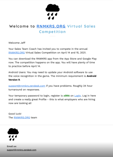What does the student invitation email look like? – RNMKRS.ORG